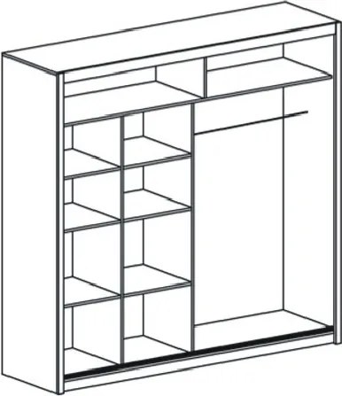 Šatní skříň SANDINO 203 bílá