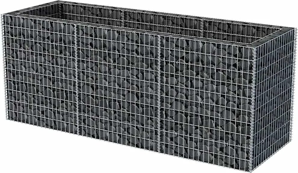 Gabionový vyvýšený záhon ocel 270 x 90 x 100 cm 142554