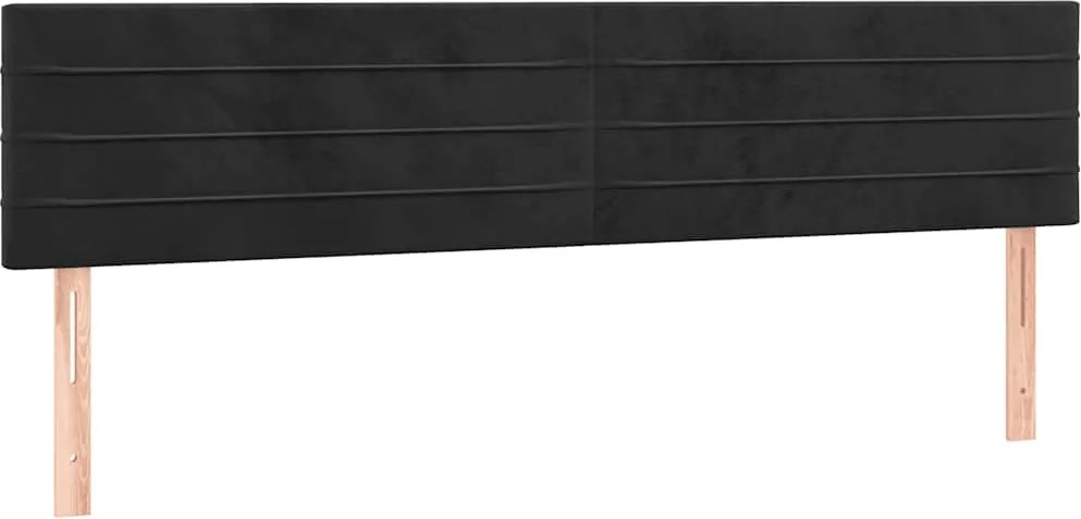 Box spring postel s matrací černá 200x200 cm samet 3141385