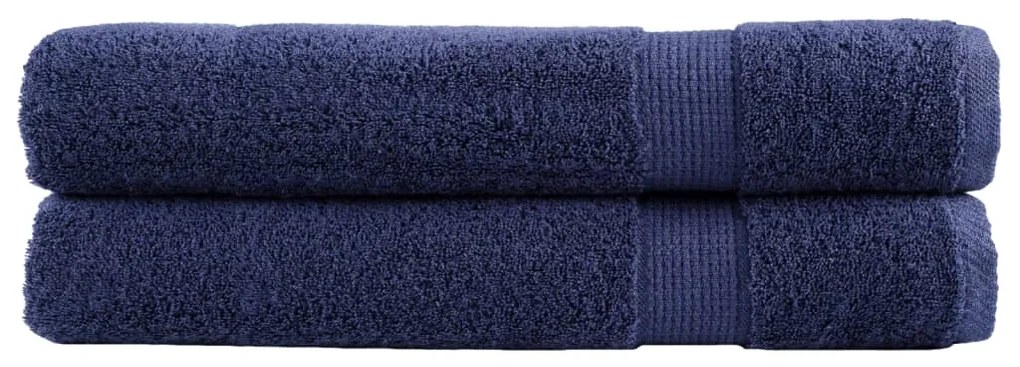Prémiové ručníky SOLUND 2 ks tmavě modré 100x200 cm 600 g/m² 137269