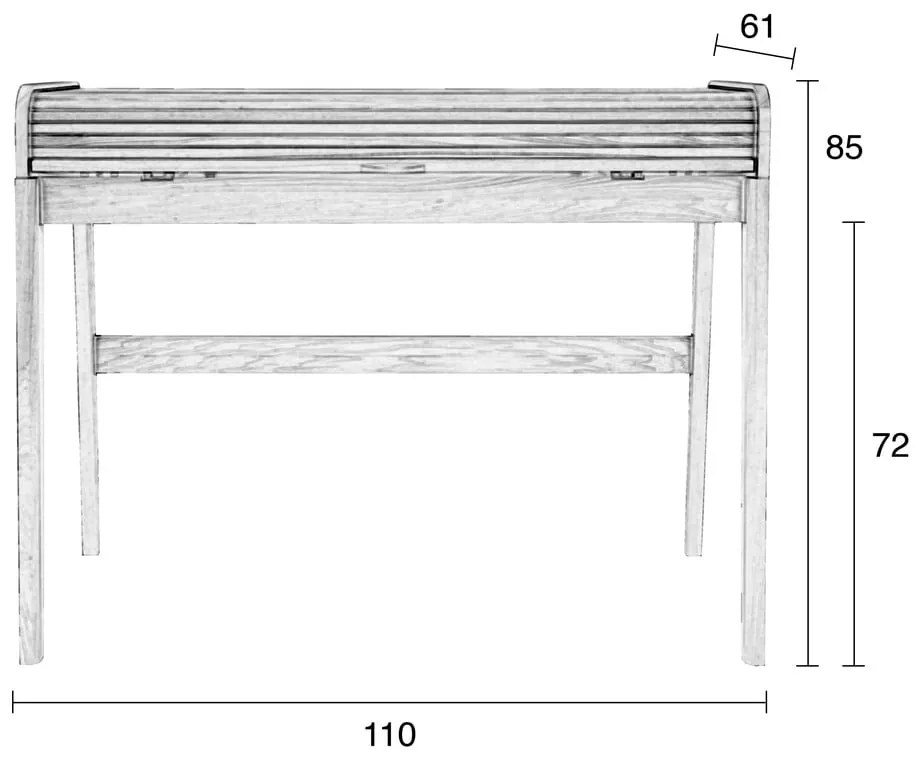 Hnědý psací stůl s výsuvnou deskou Zuiver Barbier
