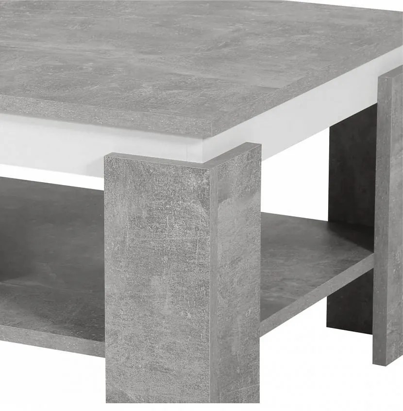 Tempo Kondela Konferenční stolek PIANI, beton/bílá