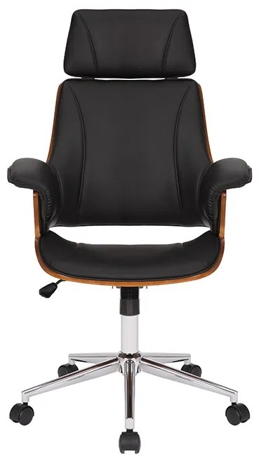 Designová kancelářská židle Uriela ořech / černá