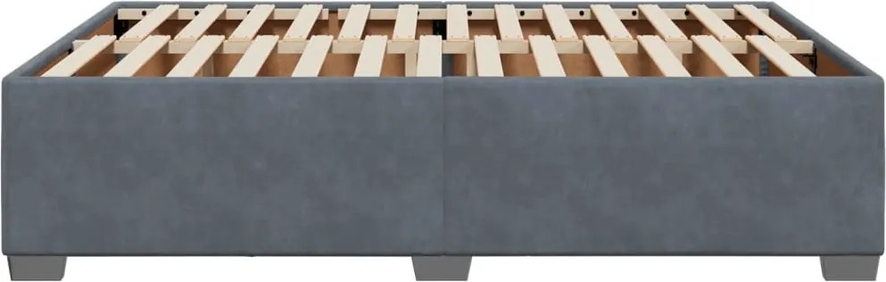 Rám postele bez matrace tmavě šedá 140 x 200 cm samet 3284638