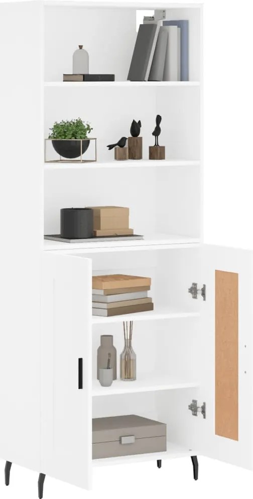 Skříň highboard bílá 69,5 x 34 x 180 cm kompozitní dřevo 3189973