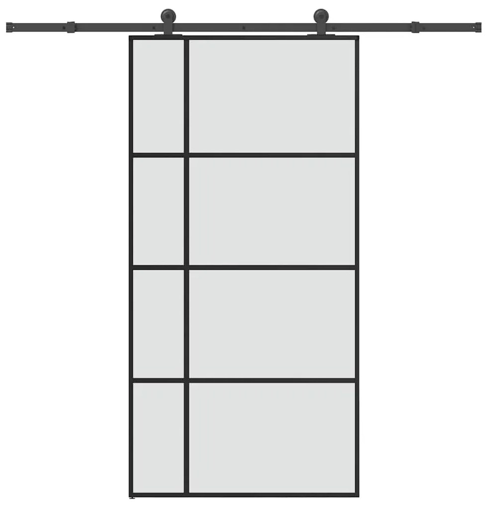 Posuvné dveře s kováním 102,5 x 205 cm ESG sklo a hliník 3332928