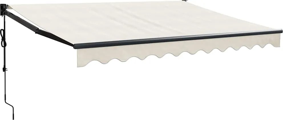 Automatická zatahovací markýza krémová 3 x 2,5 m 3154501