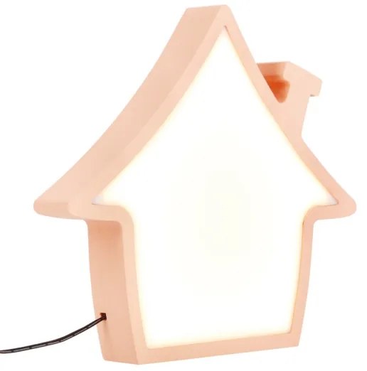 LED Dětská stolní lampa HOUSE LED/10W/230V růžová