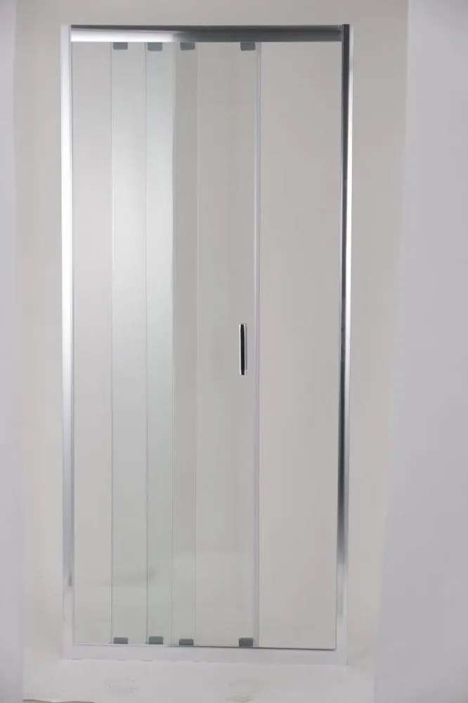 Olsen Spa 3-dílné sprchové dveře do niky CUNTIS Barva rámu - Chrom/Leštěný hliník (ALU), Rozměr A - 80 cm, Směr zavírání - Univerzální Levé / Pravé, Výplň - Čiré bezpečnostní sklo - 5 mm OLBMELID80CC