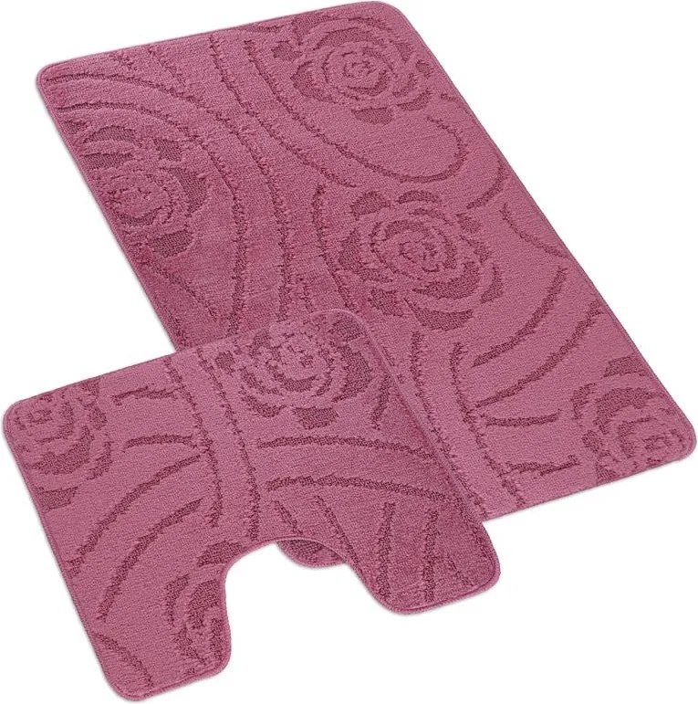 Bellatex SADA BANY 60x100 + 60x50 cm - s výkrojem Fialová 60x100 cm, 60x50 cm (SADA)