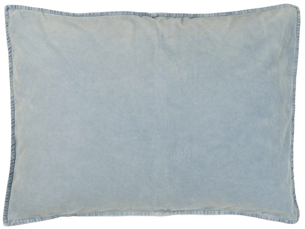 IB LAURSEN Sametový povlak na polštář Light Blue 70x50, modrá barva, textil