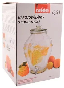 Orion Láhev sklo+kohoutek APPLE 6,5 l