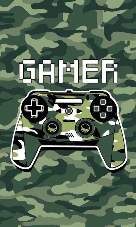 Detexpol Dětská osuška 30x50 Gamer Game Over moro green 1187 podložky dětské bavlněné