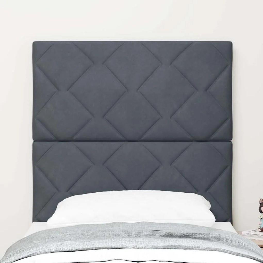 Čelo postele Tmavě šedá 80 cm samet 3337881