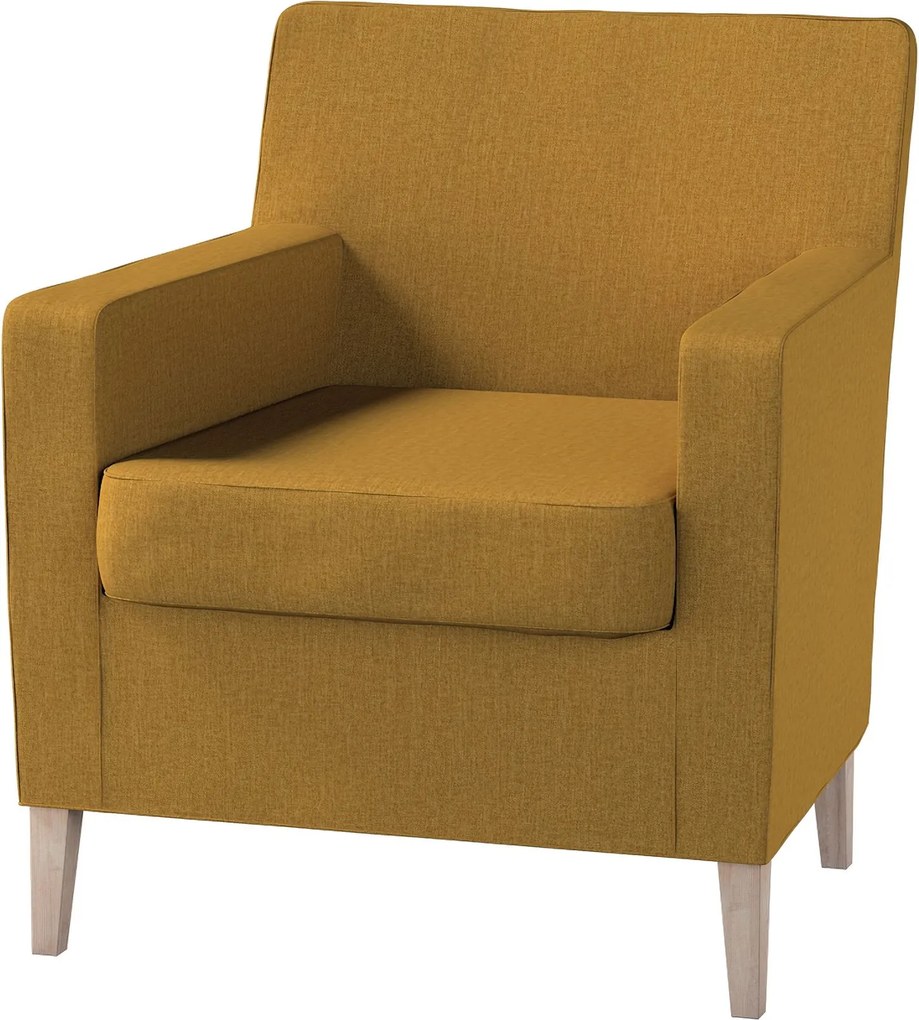 Potah na křeslo IKEA Karlstad barva žlutá látka pletený vzor