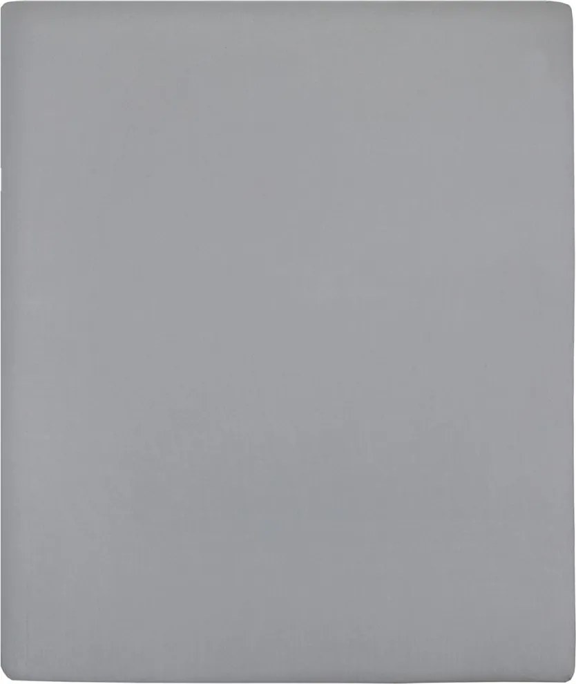 Jersey prostěradlo šedé 140x200 cm bavlna 136204
