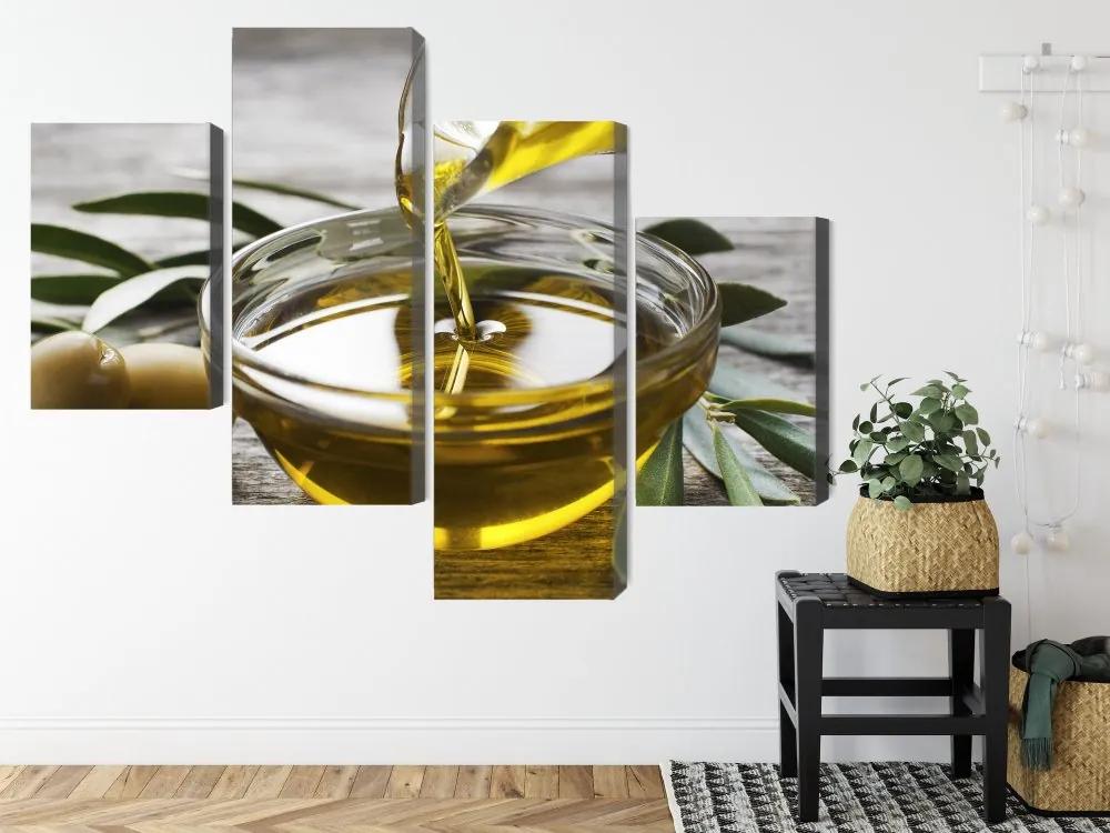 Vícedílný obraz Olivový Olej Nedostatek Nedostatek Přírodní plátno 240x150