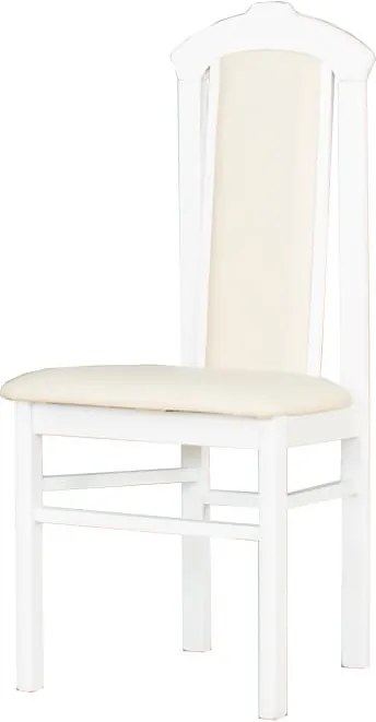 Židle K70 (bílá / ekologická kůže perla)