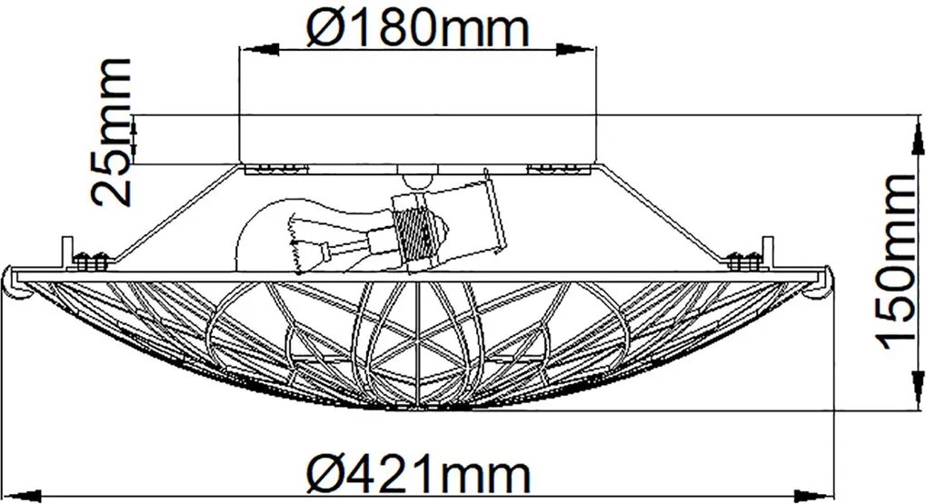 Elstead VICTORY stropní svítidlo Tiffany/2xE27/42 cm