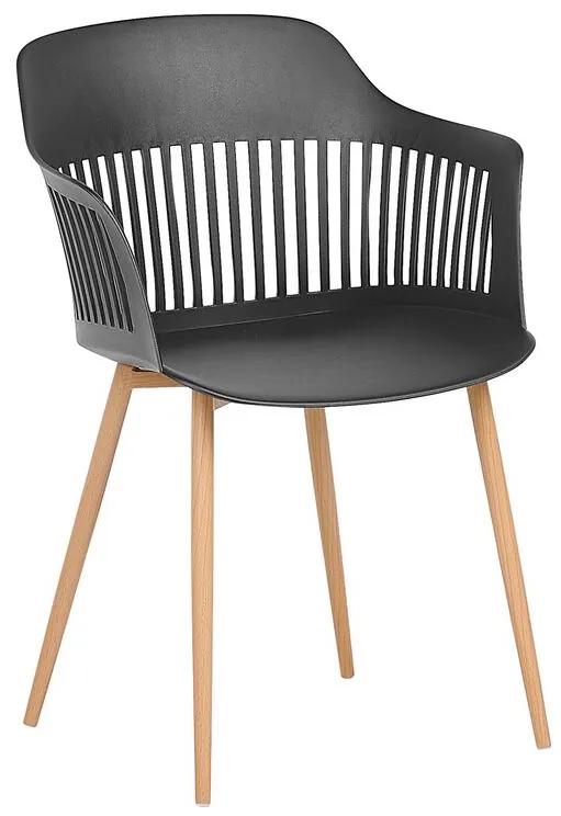 Set 2 ks. jídelních židlí BARCA (černá). 1023219