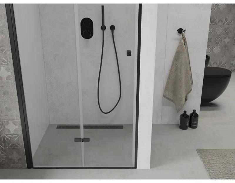Mexen Lima skládací sprchové dveře 90 cm, Průhledné, Černá - 856-090-000-70-00