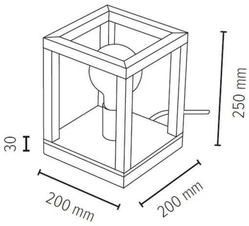 Spot-Light 7154174 - Stolní lampa KAGO 1xE27/60W/230V matný dub