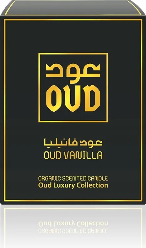 Oud Luxury Oud Vanille Organická Vonná Svíčka 220 ML Arabská Dubajská