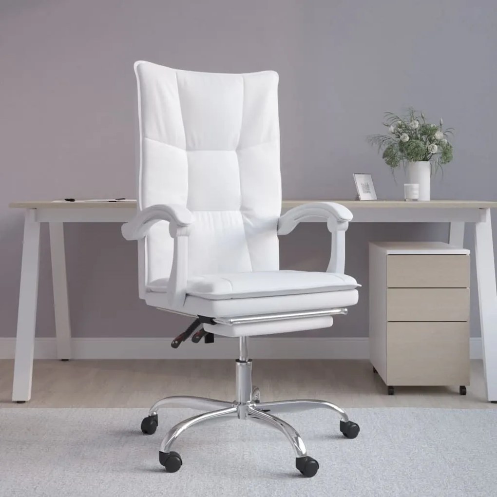 vidaXL Polohovací kancelářská židle umělá kůže [349754] Barva: Hnědá
