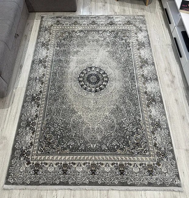 HU Šedý orientální koberec King 29033-Grey Rozměr: 80x150 cm