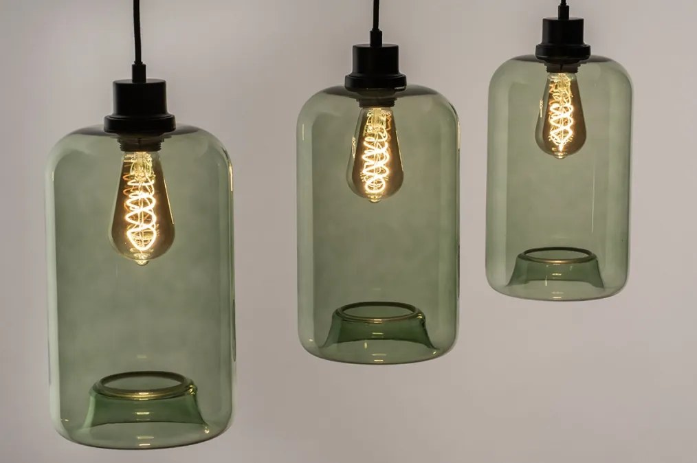 Závěsné designové svítidlo nad jídelní stůl Bottle Green