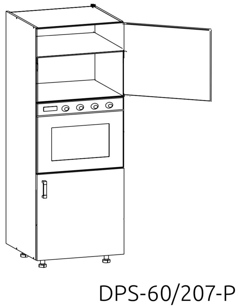 Spodní skřínka kuchyně Sole pro vestavné spotřebiče DPS-60/207 Zvolte stranu: levé provedení, Barva korpusu skříněk: Bílá alpská, Barva dvířek: Magnolia Lesk