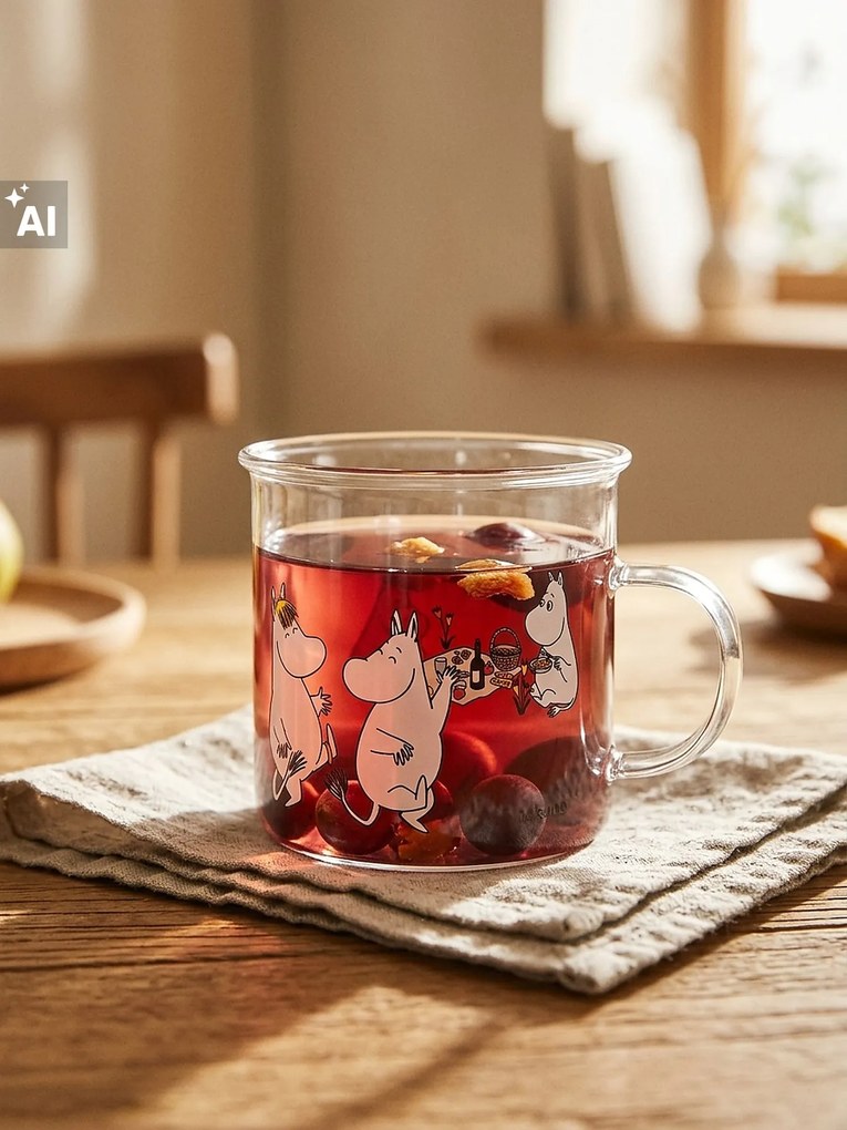 Sinsay - Skleněný hrnek s uchem The Moomins - vícebarevná