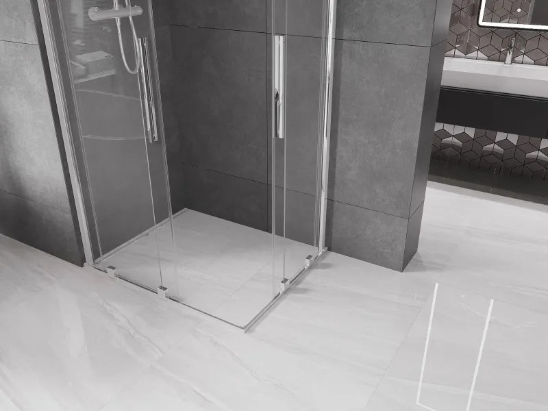 Mexen Velar Duo posuvná sprchová kabina 90 x 80 cm, transparentní, chrom - 871-090-080-02-01