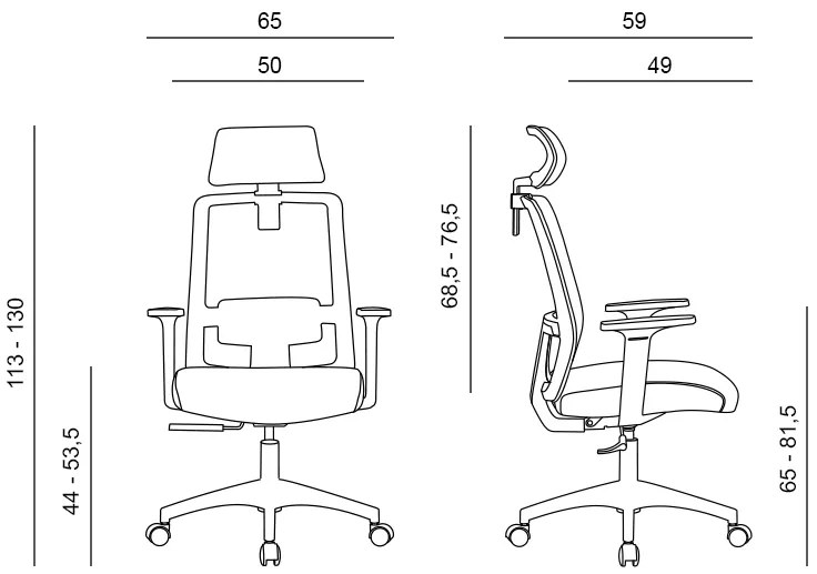 ANTARES - Kancelářská židle DELFO, Černá