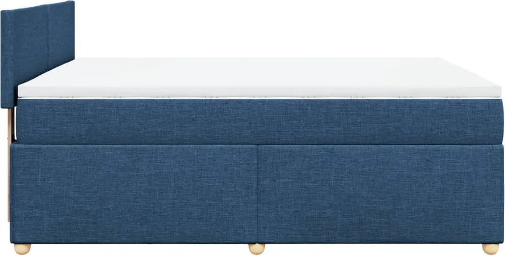 Box spring postel s matrací modrá 160x200 cm textil 3289030