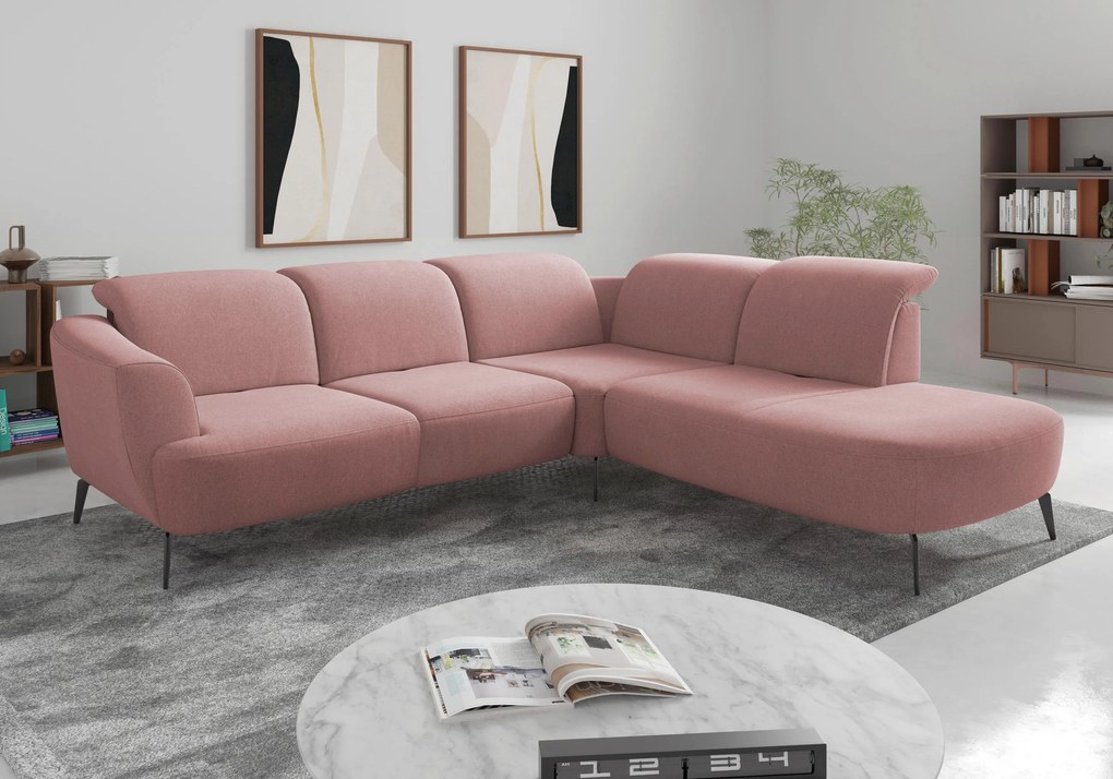 XXXLutz ROHOVÁ SEDAČKA, textil, starorůžová Sit & More - Sedací soupravy - 00014401852L