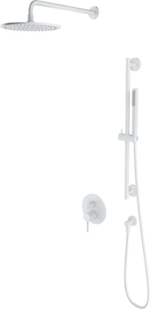OMNIRES Y - Sprchový set s baterií pod omítku, s tělesem, průměr 25 cm, matná bílá SYSY47WM