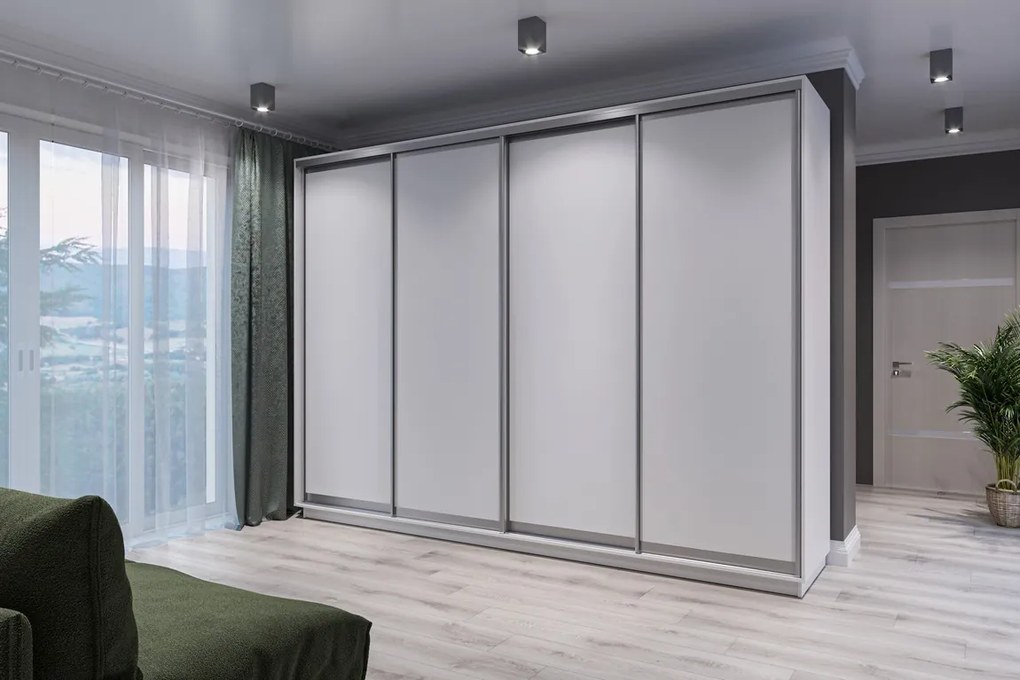 Šatní skříň LAMBDA 300 × 220 cm bílá