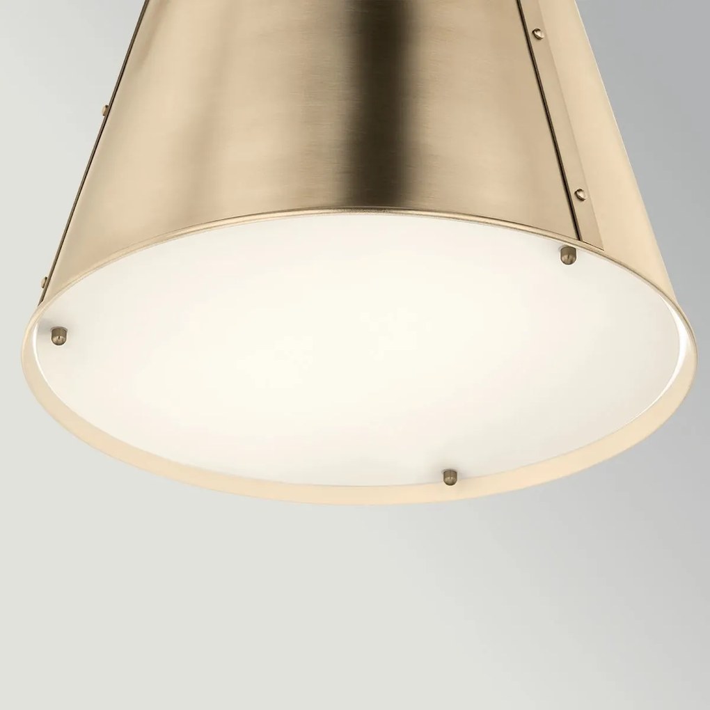 Industriální lustr nad stůl Elstead Etcher 46 cm 2x E27 šampaňský bronz