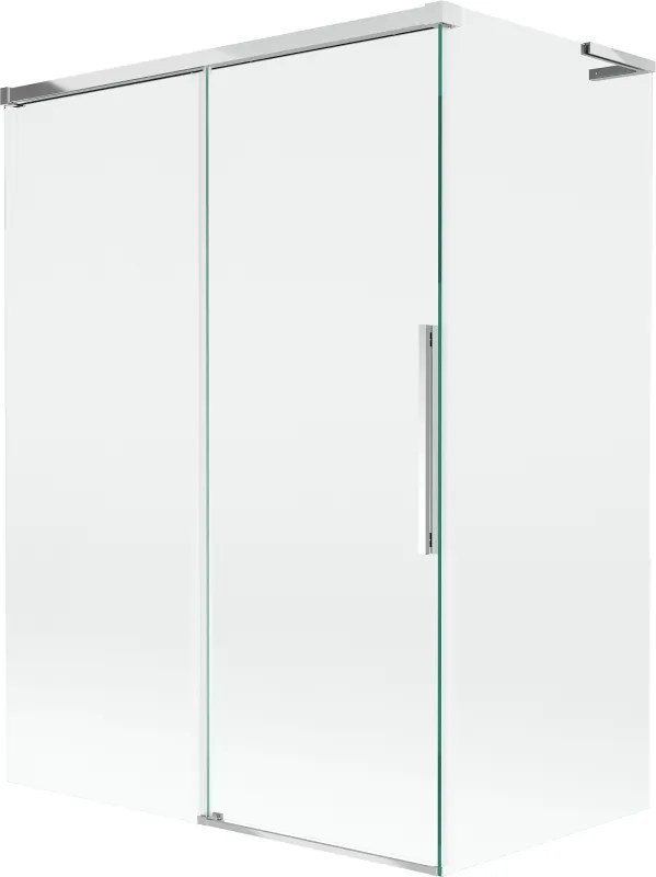 Mexen Rox, L posuvná 2-křídlová vanová zástěna 120 + 70 x 150 cm, 8mm čiré sklo, chromový profil, 8C9L-120-070-01-00