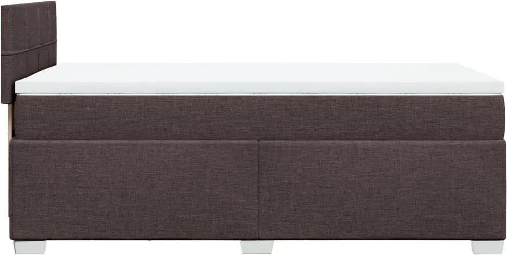 Box spring postel s matrací tmavě hnědá 80x200 cm textil 3285718