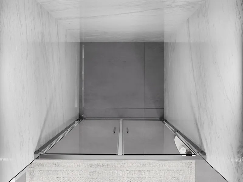 Mexen Exo, dvojité výklopné sprchové dveře, 120 cm, transparentní sklo, chrom, 814-120-000-01-00
