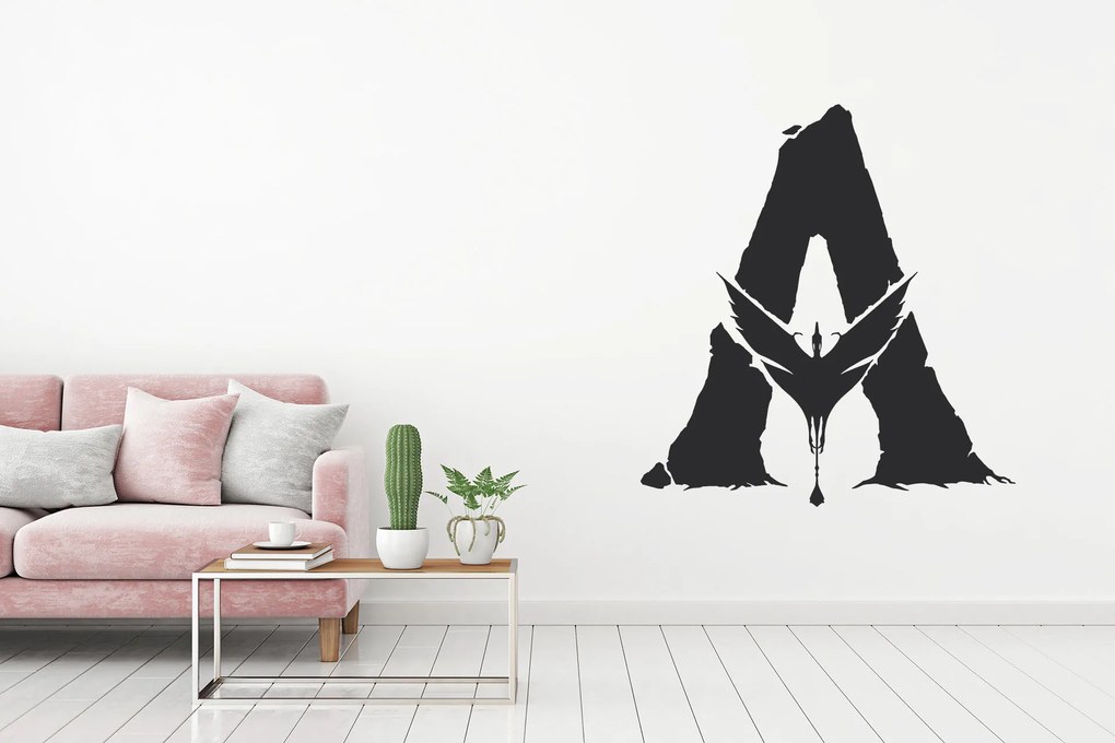 Lepy.cz Samolepka na zeď Avatar logo Velikost (šířka x výška): 90x96cm, Barevná varianta: Černá