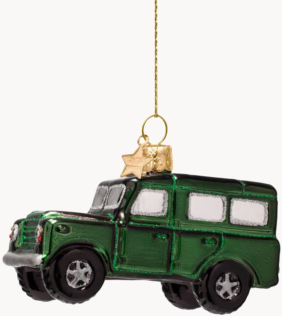Ručně foukaná vánoční ozdoba SUV Car