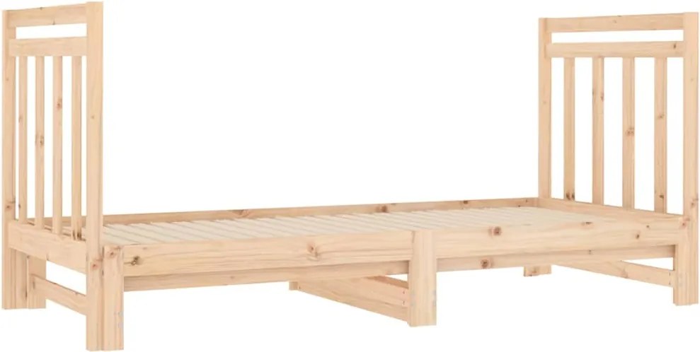 Výsuvná postel 2x (90 x 190) cm masivní borovice 3124772