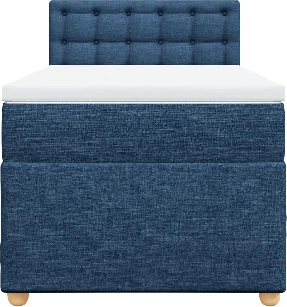 Box spring postel s matrací modrá 80x200 cm textil 3286527