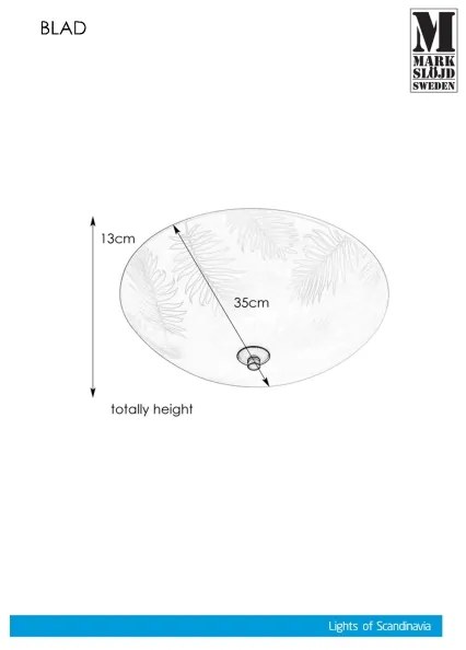 Markslöjd 107754 - Stropní svítidlo BLAD 2xE14/40W/230V pr. 35 cm