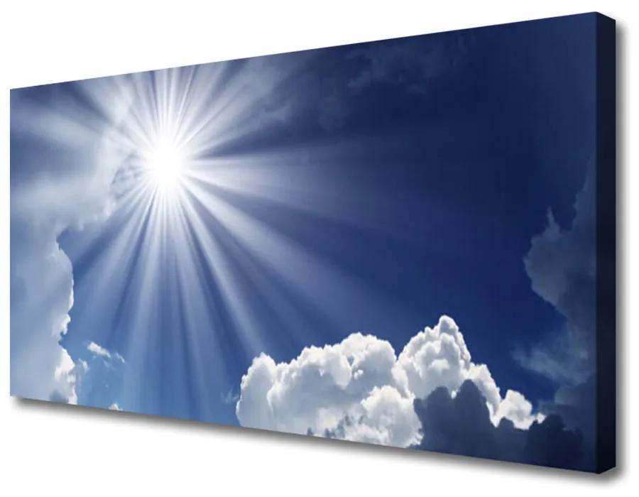 Obraz na plátně Slunce Krajina 125x50 cm