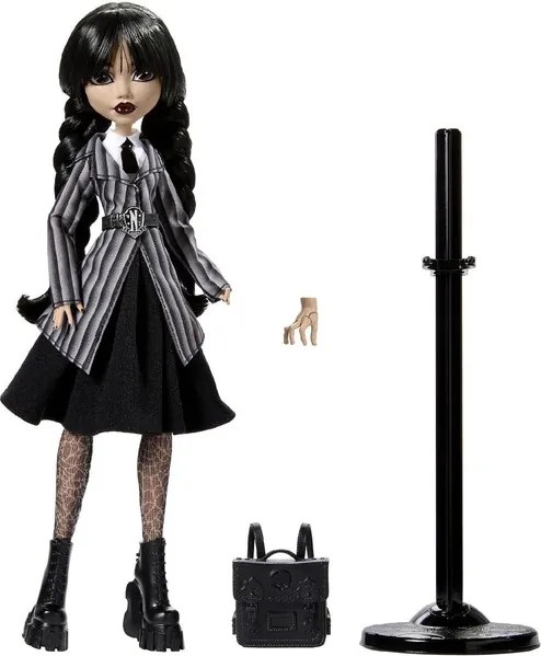 Mattel Monster High X Wednesday Addams ve školní uniformě HXJ04 Vícebarevná
