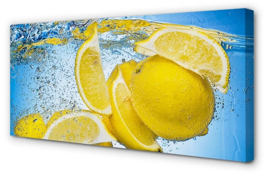 Obrazy na plátně Lemon ve vodě 120x60 cm